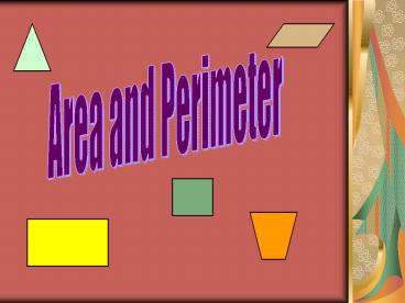 Area and Perimeter presentation | free to view