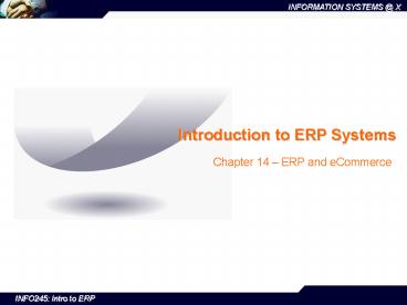 Introduction to ERP Systems presentation | free to view