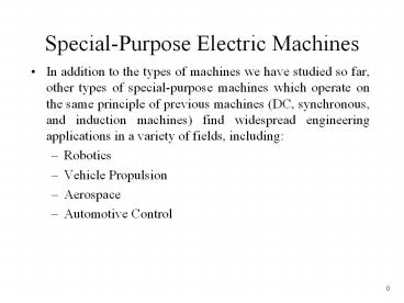 PPT – Special-Purpose Electric Machines PowerPoint presentation | free ...