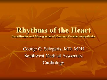 Rhythms of the Heart Identification and Management of Common Cardiac ...
