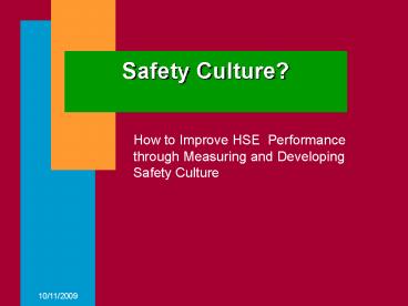 Safety Culture presentation | free to view