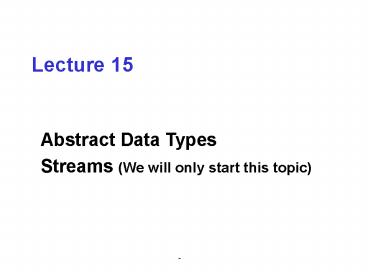 PPT – Abstract Data Types PowerPoint presentation | free to view - id ...