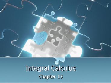 Integral Calculus presentation | free to view