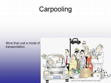 Carpooling presentation | free to view
