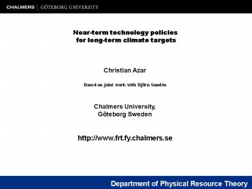 Christian Azar presentation | free to download