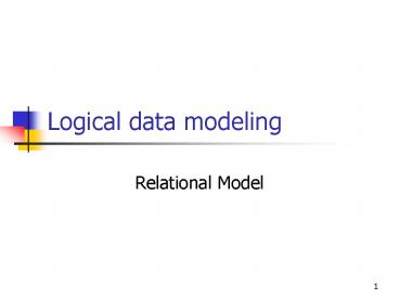 Logical data modeling presentation | free to view