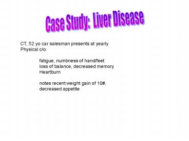 Case Study: Liver Disease presentation | free to download