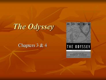 PPT – The Odyssey PowerPoint presentation | free to view - id: ccf7b-NTNmM