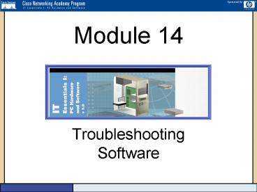 Troubleshooting Software presentation | free to view