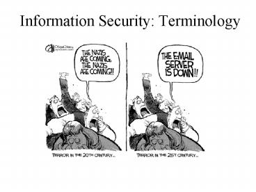 Information Security: Terminology presentation | free to view