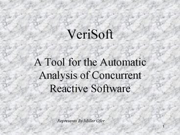 VeriSoft presentation | free to download