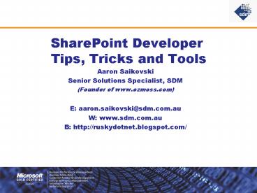 PPT – SDM Presentation Template PowerPoint presentation | free to view ...