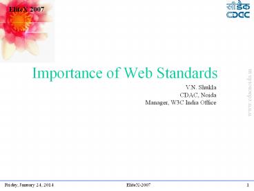 PPT – Importance of Web Standards PowerPoint presentation | free to ...