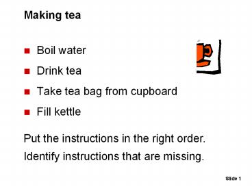 Making tea presentation | free to view