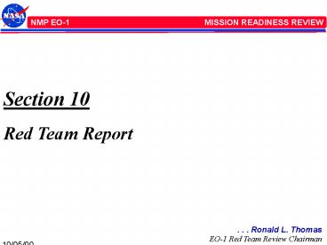 Section 10 Red Team Report presentation | free to view