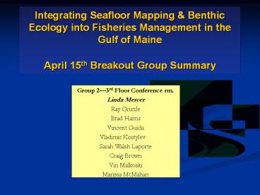 PPT – Integrating Seafloor Mapping PowerPoint presentation | free to ...