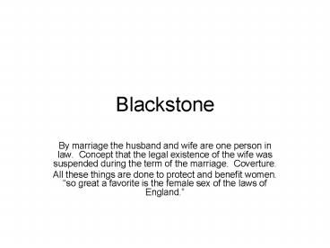 Blackstone presentation | free to view