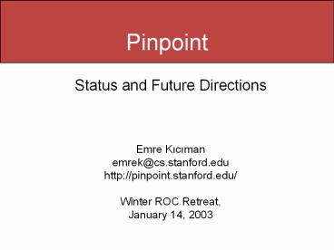 Pinpoint presentation | free to download