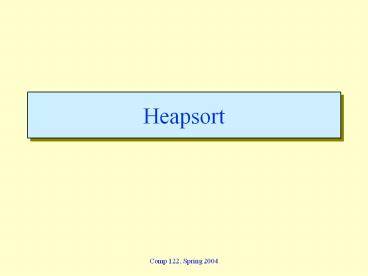 Heapsort presentation | free to download