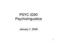 PPT – Psycholinguistics Language and the Brain PowerPoint presentation ...