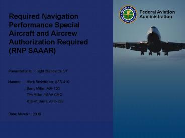 PPT – Required Navigation Performance Special Aircraft and Aircrew ...