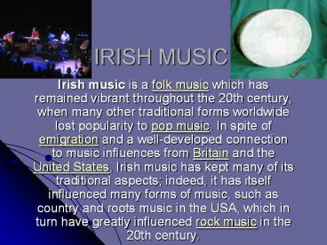 IRISH MUSIC presentation | free to view