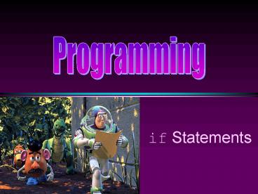 if Statements presentation | free to view
