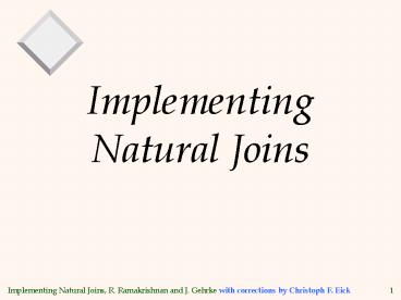 Implementing Natural Joins presentation | free to download