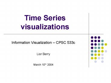 Time Series visualizations presentation | free to download