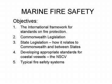 MARINE FIRE SAFETY presentation | free to view