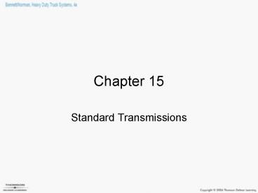 Standard Transmissions presentation | free to view