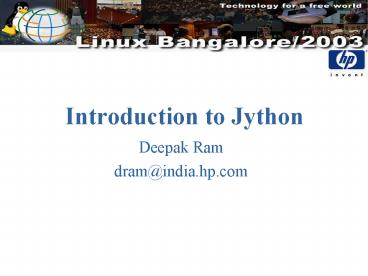 Introduction to Jython presentation | free to view