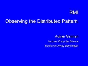 RMI presentation | free to download