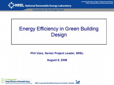 Energy Efficiency in Green Building Design presentation | free to view