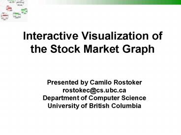 PPT – Interactive Visualization of the Market Graph PowerPoint ...