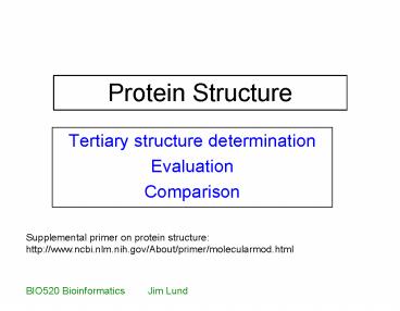 PPT – Protein Structure PowerPoint presentation | free to view - id ...