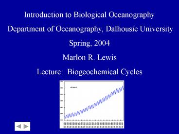 Introduction to Biological Oceanography presentation | free to download