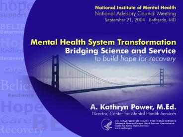 PPT – Mental Health System Transformation PowerPoint presentation ...