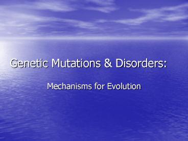 PPT – Genetic Mutations PowerPoint presentation | free to view - id ...