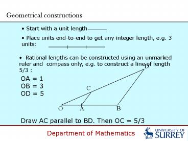 PPT – Start with a unit length PowerPoint presentation | free to ...