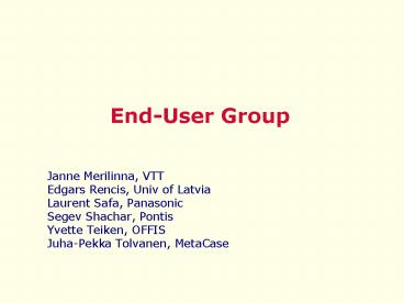 PPT – Janne Merilinna, VTT PowerPoint presentation | free to download ...