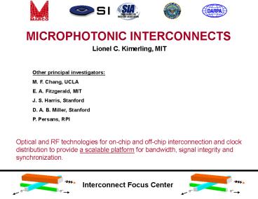 PPT – Interconnect Focus Center PowerPoint presentation | free to view ...