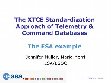 The XTCE Standardization Approach of Telemetry presentation | free to view