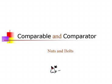 Comparable and Comparator presentation | free to download