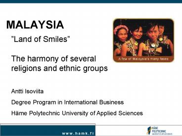 PPT – MALAYSIA PowerPoint presentation | free to view - id: e91e9-ZTgyZ