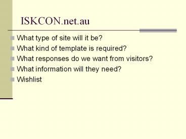ISKCON.net.au presentation | free to download
