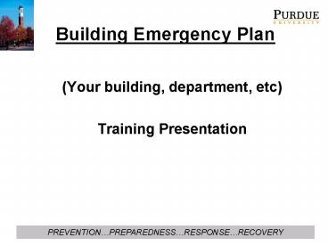Building Emergency Plan presentation | free to view