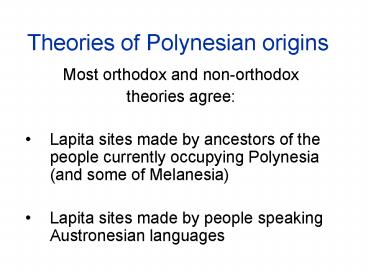 PPT – Theories of Polynesian origins PowerPoint presentation | free to ...