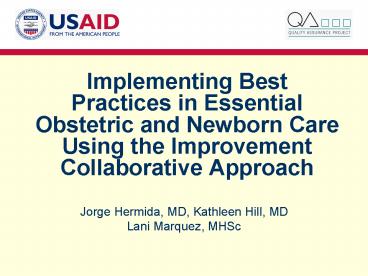 Implementing Best Practices in Essential Obstetric and Newborn Care ...