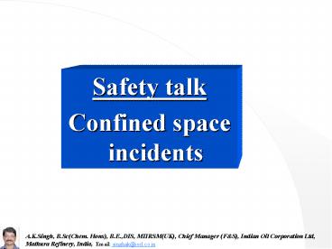 Safety talk presentation | free to view